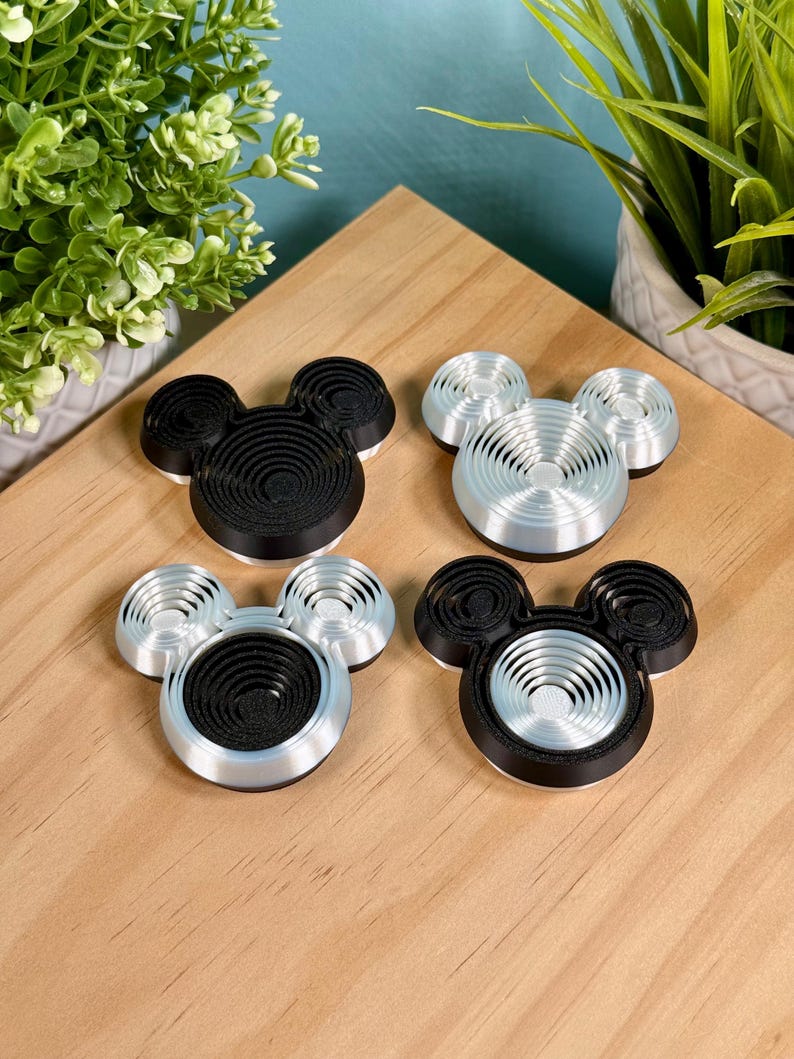 3D Printed Dual Color Mouse Head Fidget | Fish Extender | Mouse Themed ...