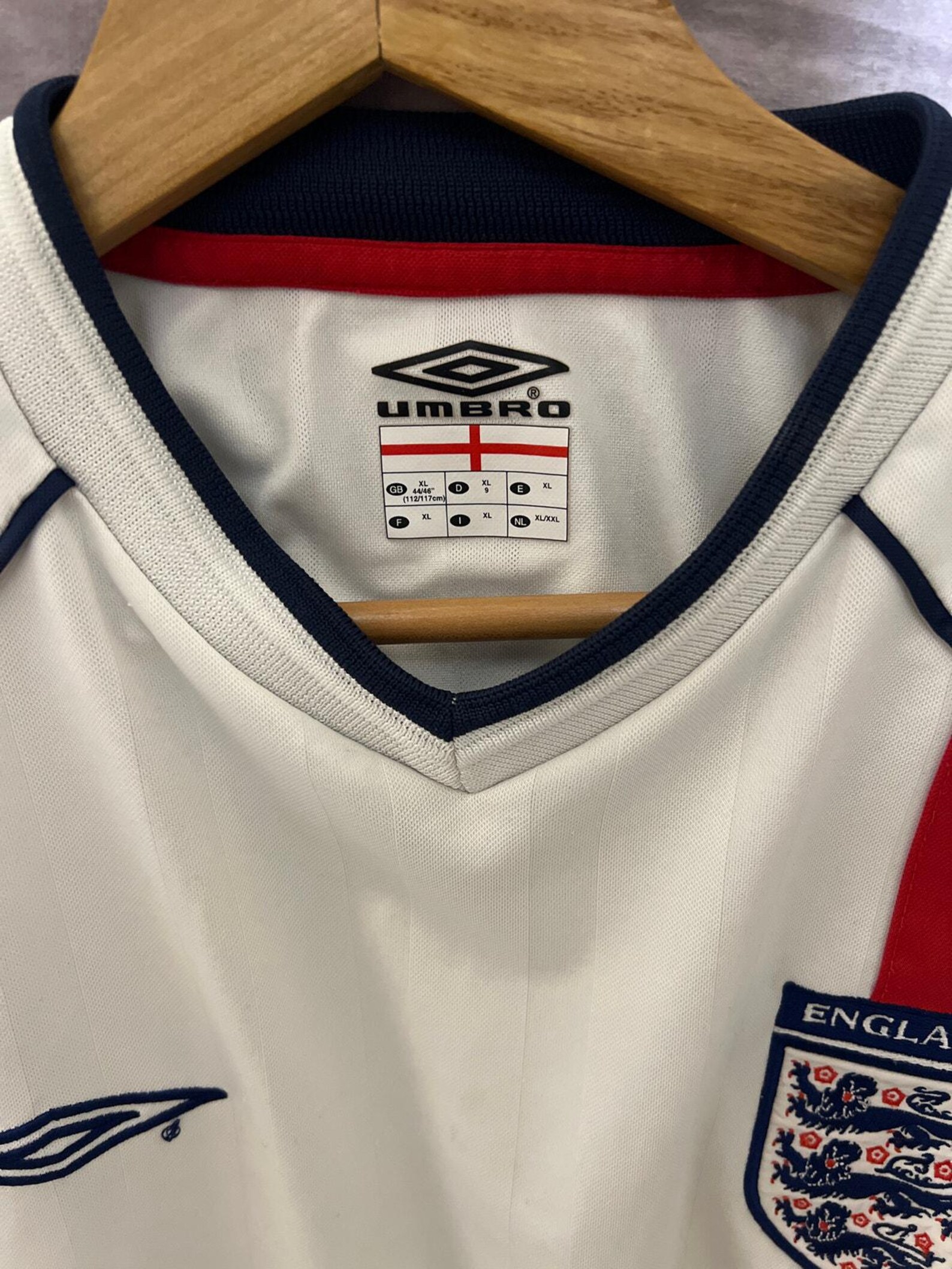 Vintage 2001-2003 England National Team Football Jersey Soccer Umbro ...