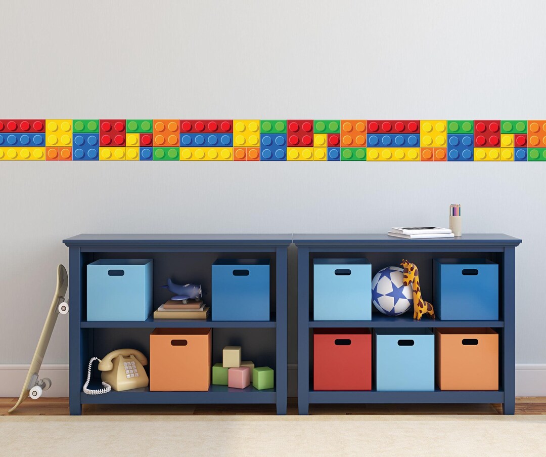 Building Blocks Decals, Building Block Bricks, Wall Stickers, Removable ...
