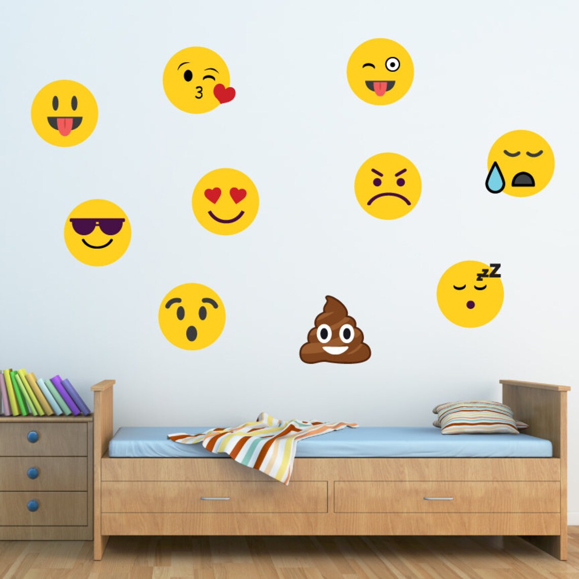 Emoji Wall Decal Boys Girls Wall Decal WD76 - Etsy