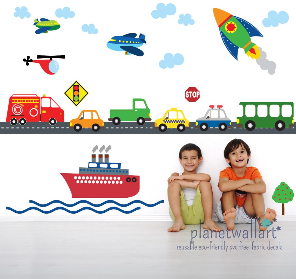 Cars REUSABLE Decals Non-toxic Wall Decals for Kids A139 - Etsy