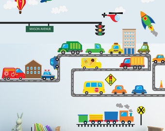 Transportation Wall Decal, Car Wall Decals, Truck Wall Decals, LARGE ...