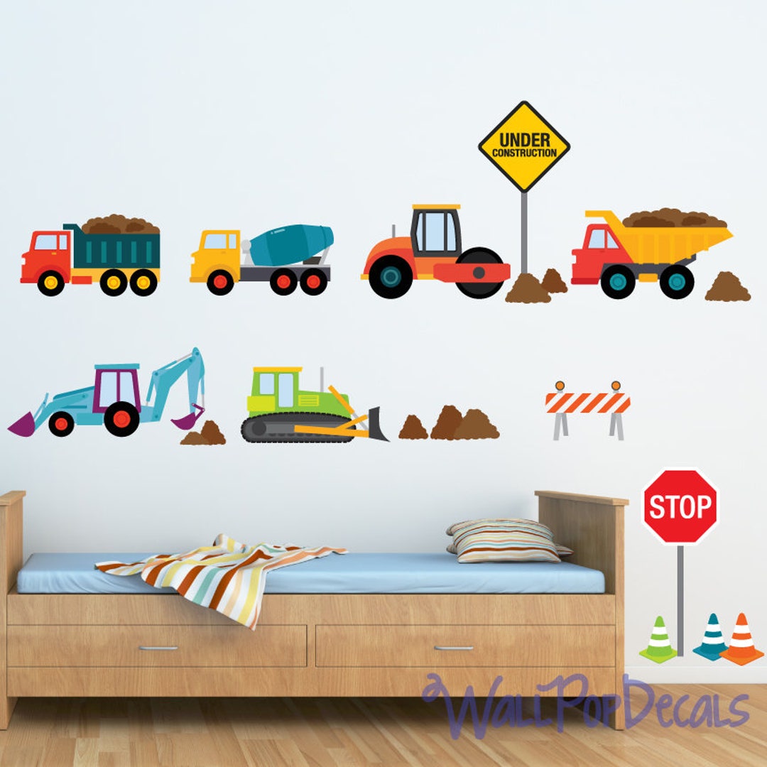 Train Wall Decal, Transportation Wall Decal, Car Wall Decals, Reusable ...