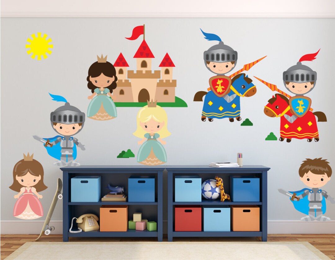 Knight Wall Decal, Castle Princess Wall Decal Stickers, Wall Decals ...