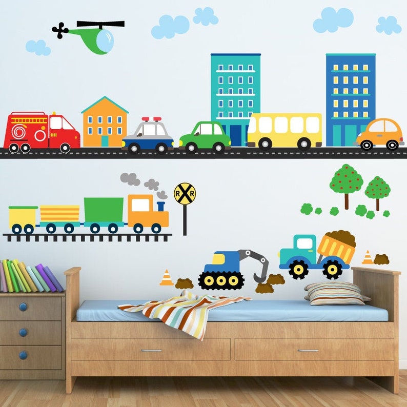 Boys Car Decal Car Decals Truck Decals Nursery Decal WD95B - Etsy