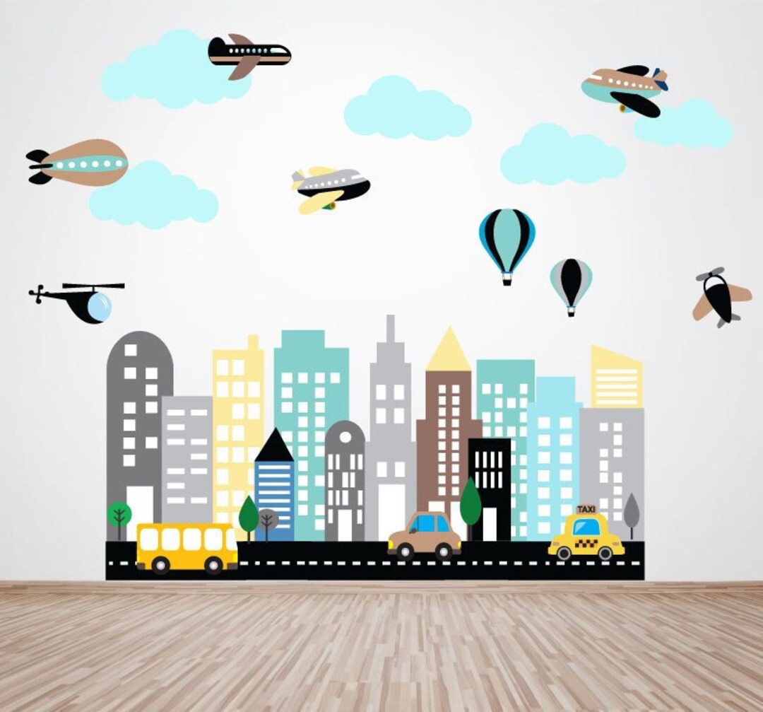 Car Decals, Roadway Decals, Building Cityscape Decal, Transportation ...