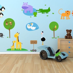 Zoo Decal, Reusable Non-toxic No Vinyl No Pvcs, A170 - Etsy