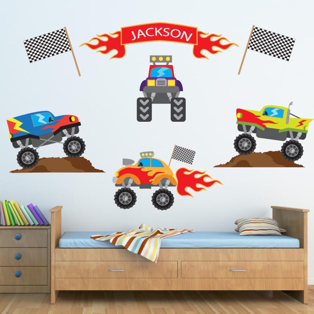 Calcomanía Monster Truck, Calcomanías, Calcomanías no tóxicas ...