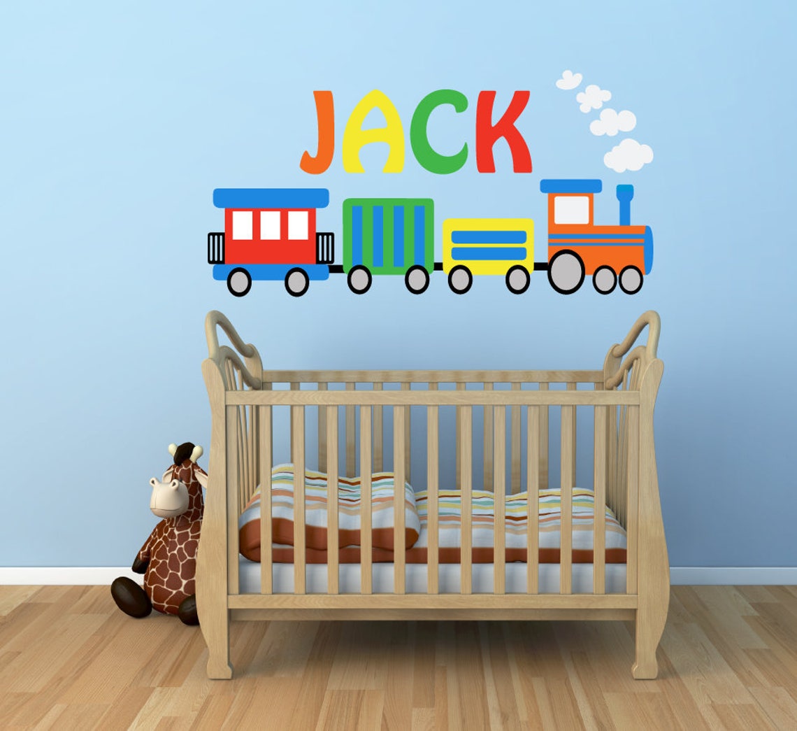 Train Wall Decal Kids Room Wall Decal REUSABLE Wall Decals - Etsy