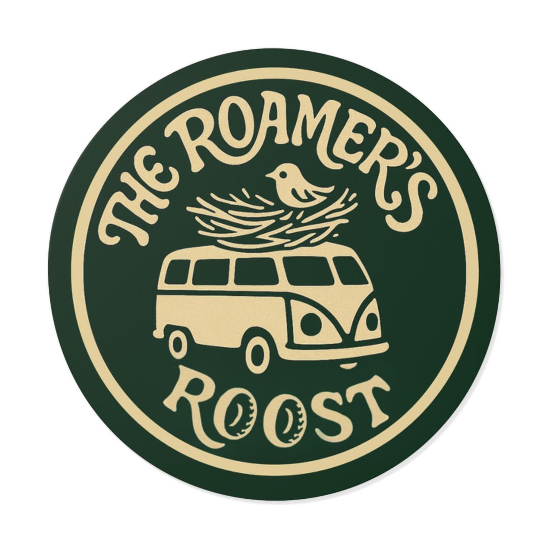 Roamers Roost Round Vinyl Sticker for Traveler Vans Vanlife Gift Decal ...