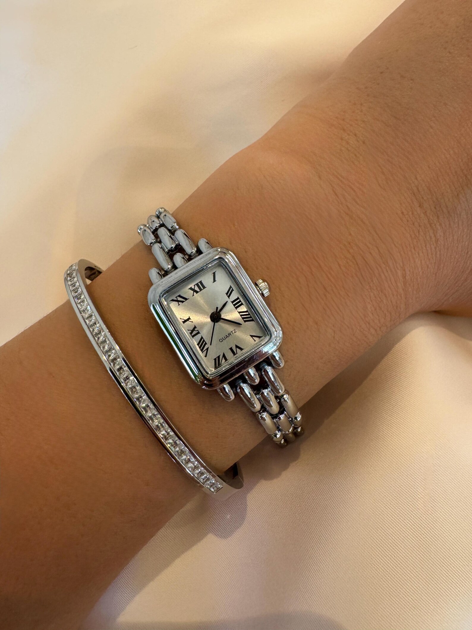 Vintage Rectangle Women’s Watch | Elegant Roman Dial Quartz | Classic ...