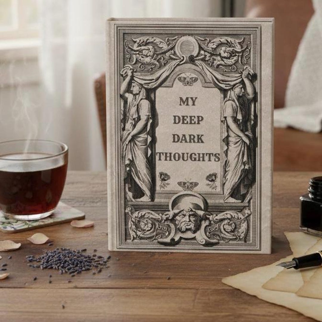 My Deep Dark Thoughts, Edwardian, Victorian, Gothic Hardcover Journal ...