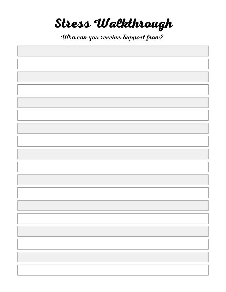 Stress Processing Journal, Printable Mental Wellness Tracker, Self-care ...