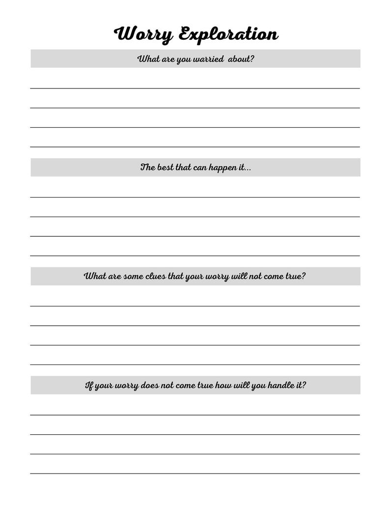 Stress Processing Journal, Printable Mental Wellness Tracker, Self-care ...