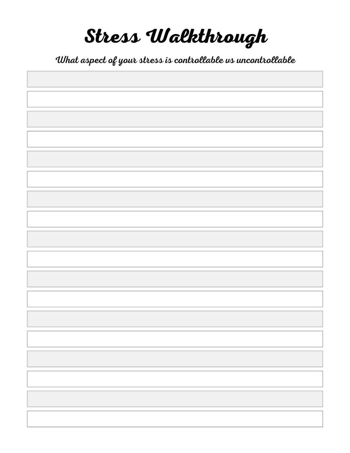 Stress Processing Journal, Printable Mental Wellness Tracker, Self-care ...