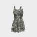 Black and White Dictionary Flare Dress in Washable No Fade Eco Poly ...