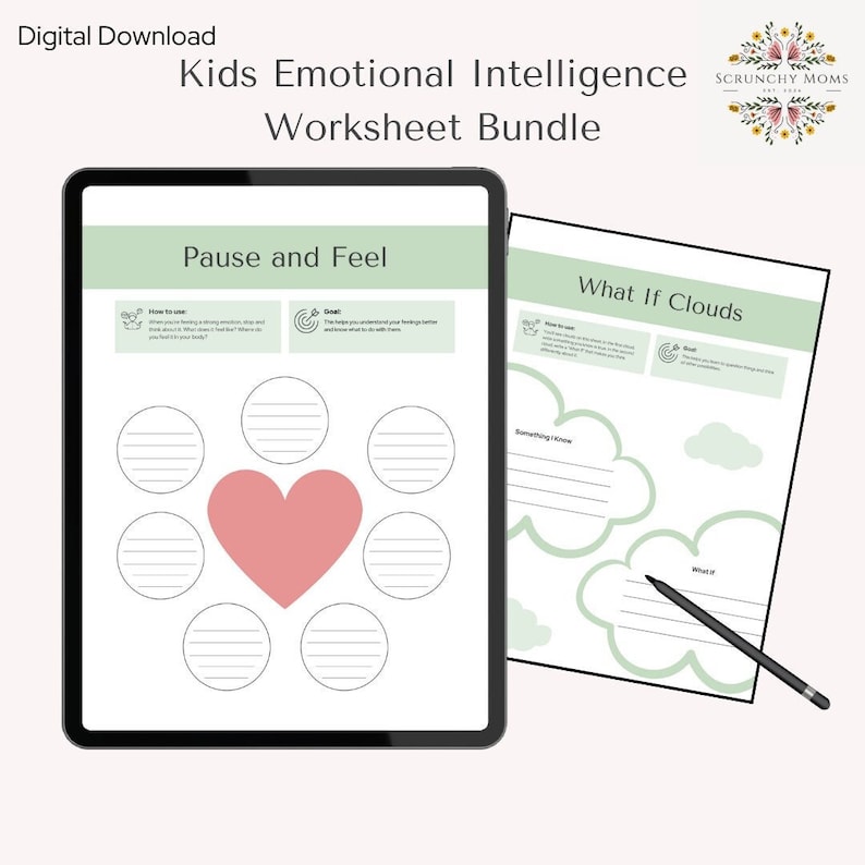 Kids Emotional Intelligence Worksheet Bundle - Digital - Etsy