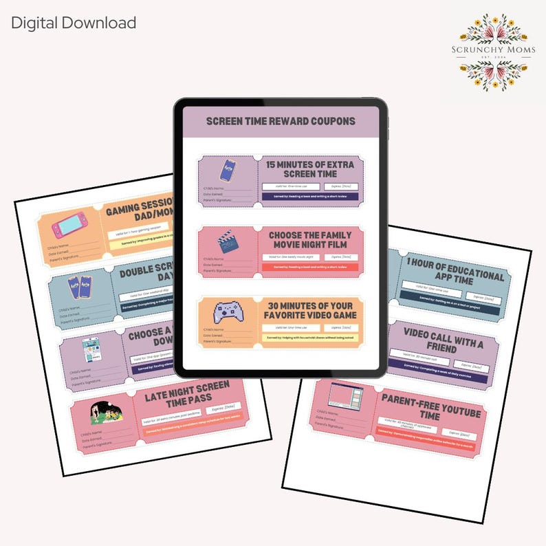 Screen Time Checklist for Kids and Teens - Customize & Print - Digital ...