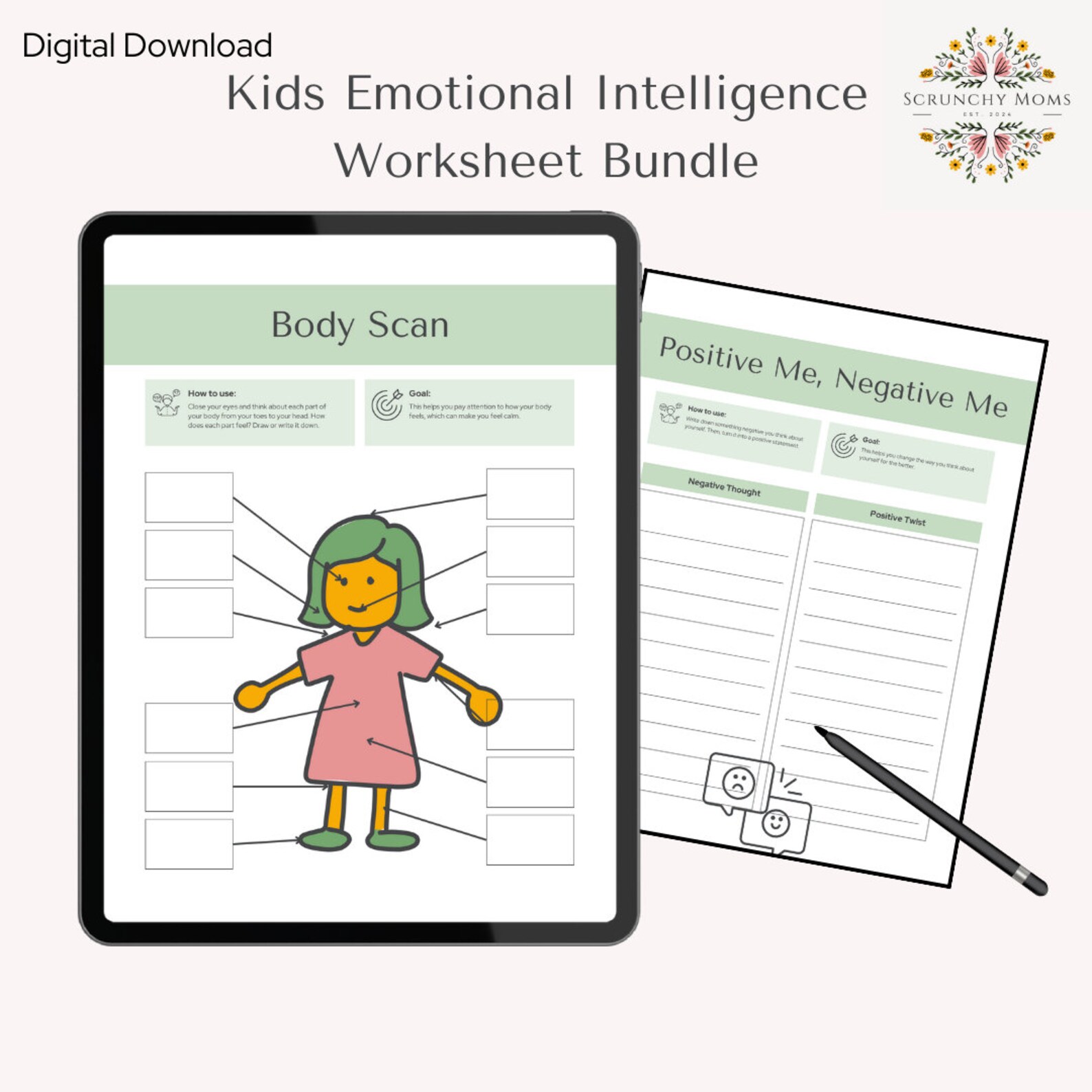 Kids Emotional Intelligence Worksheet Bundle - Digital - Etsy
