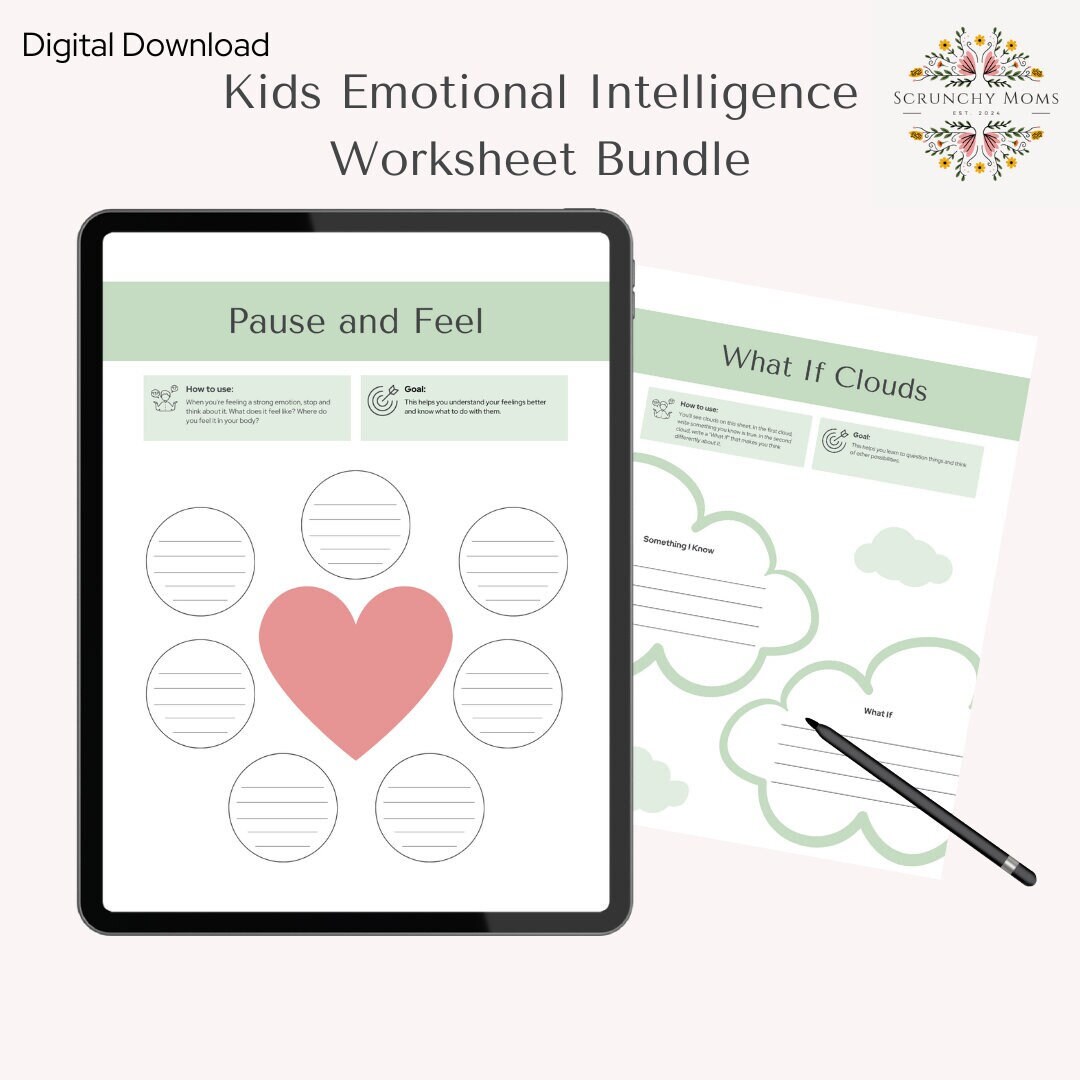 Kids Emotional Intelligence Worksheet Bundle Digital - Etsy