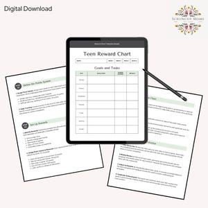 Reward Chart Kit for Teens - Template and How to - Digital - Etsy