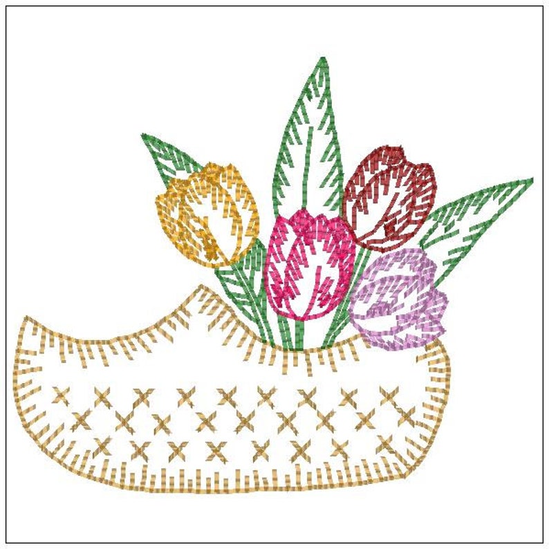 Vintage Dutch Girl Day of Week DOW Machine Embroidery Design 4x4 - Etsy