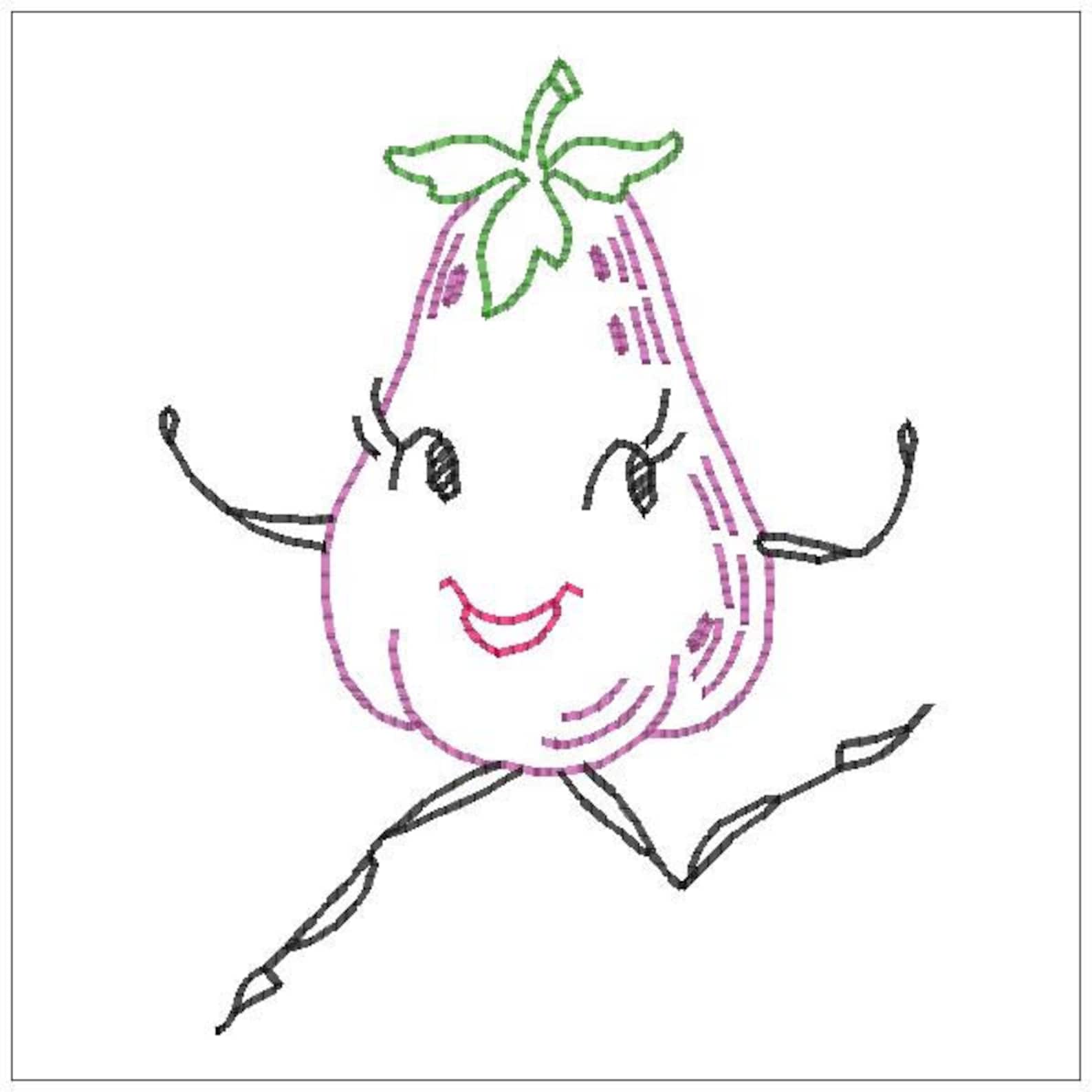 Vintage Dancing Vegetables Designs Kitchen Tea Towel Designs Machine ...