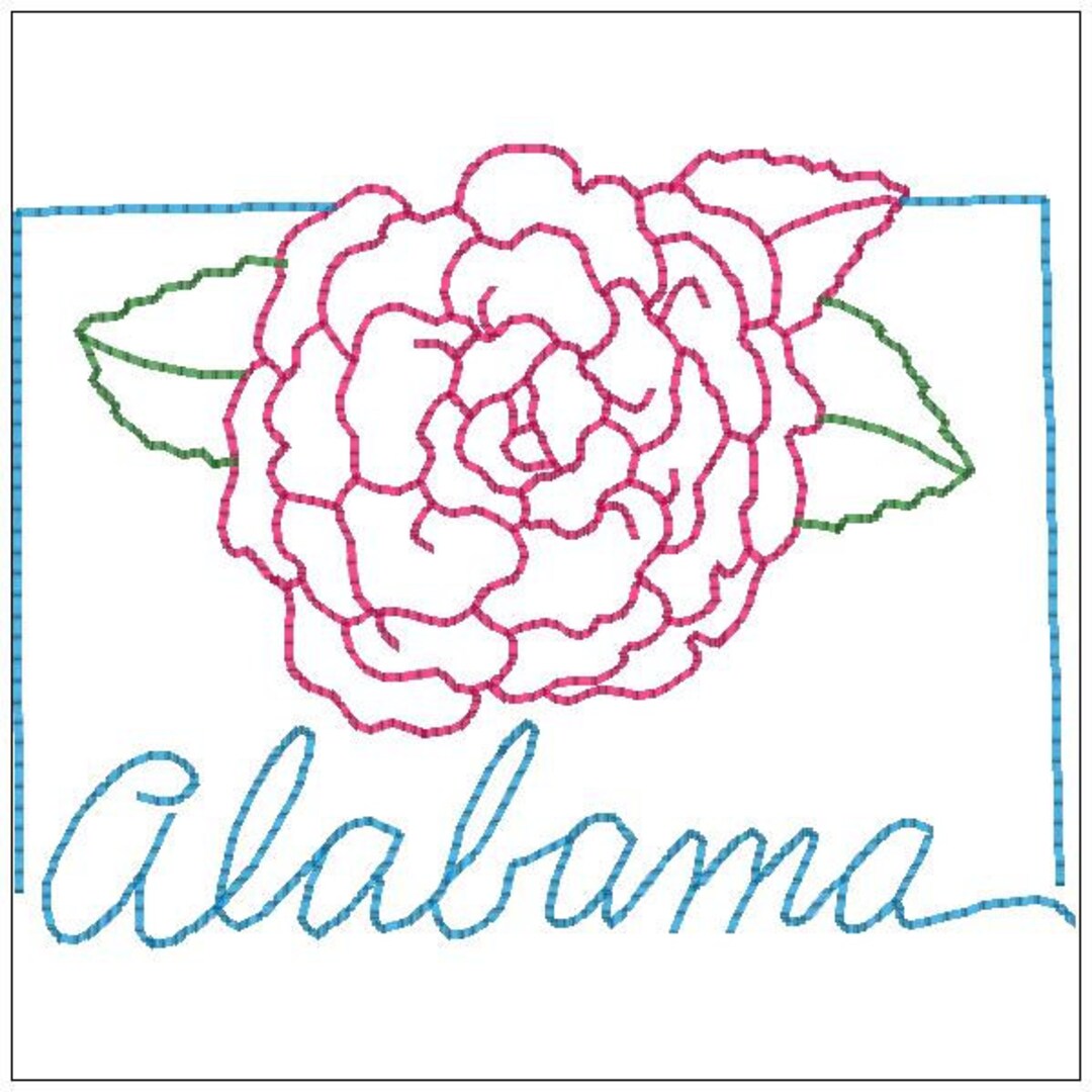 Vintage 50 State Flower Quilt Blocks Designs Machine Embroidery Designs ...