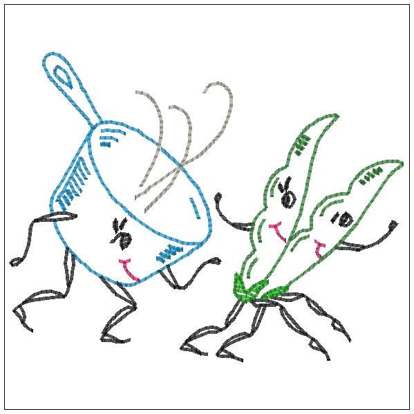 Vintage Dancing Vegetables Designs Kitchen Tea Towel Designs Machine ...