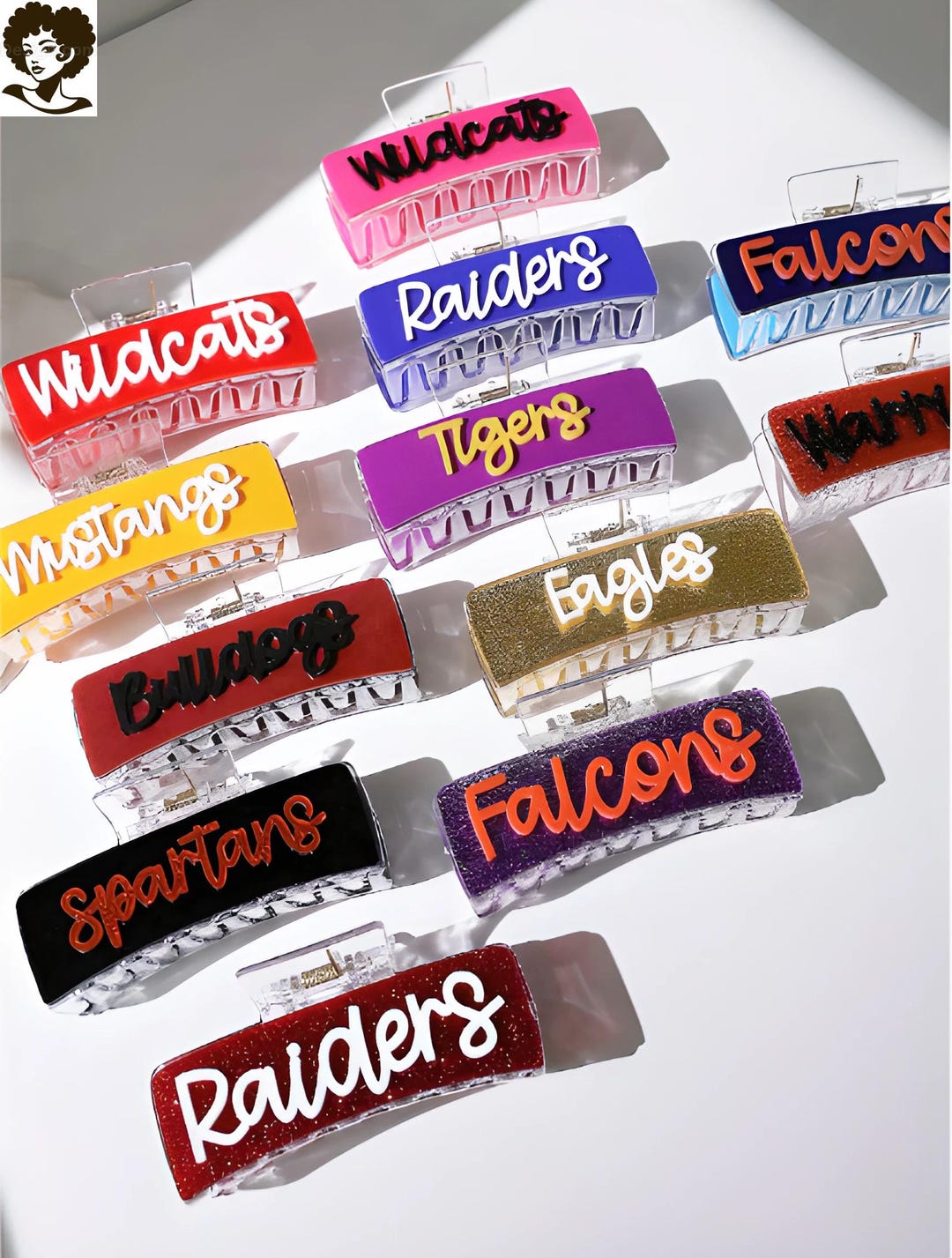 Custom Name Sports Team Hair Clips, Personalized Hair Claw Clips, Game ...