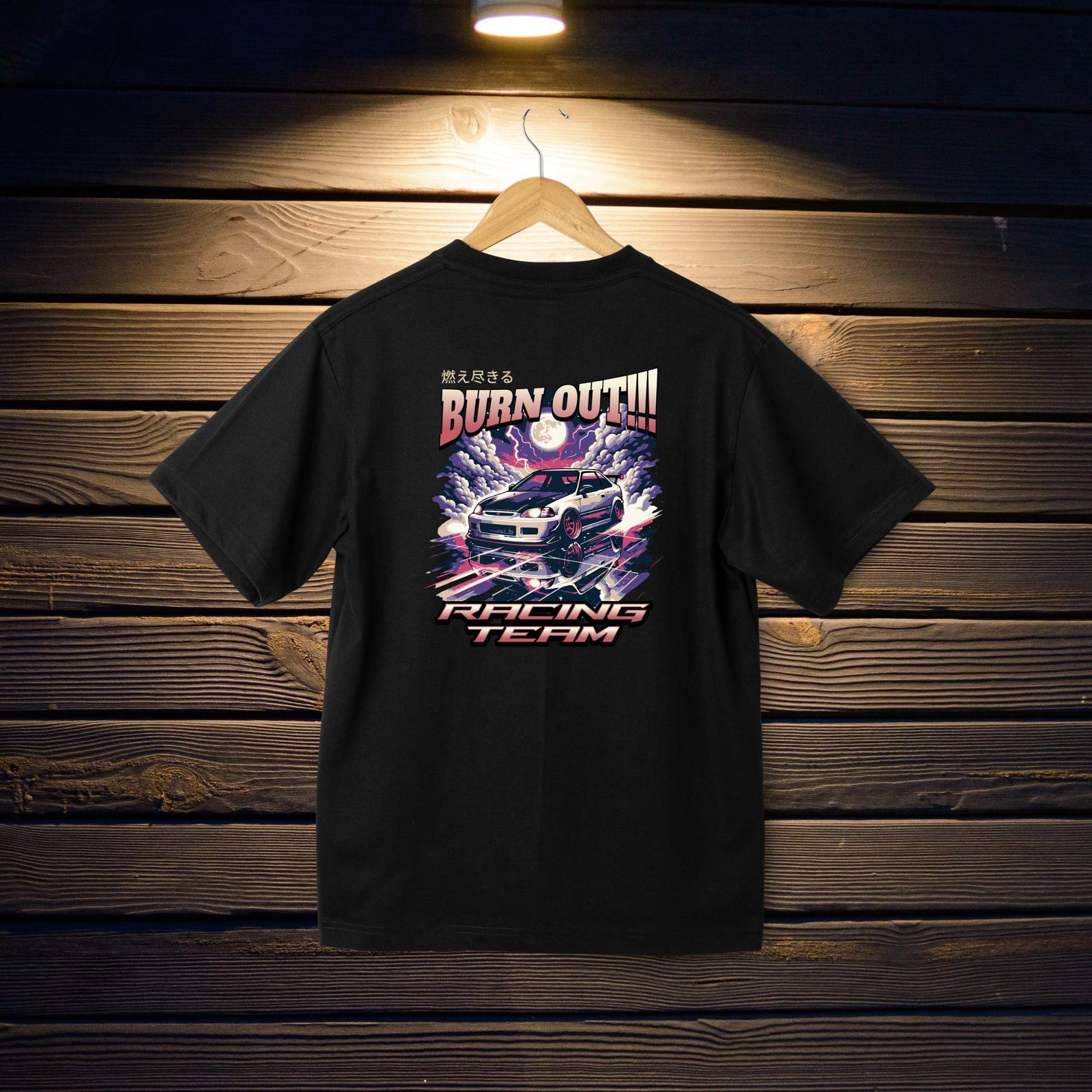 Burnout Night JDM T-shirt – Japanese Street Racing Style | Drift Car ...