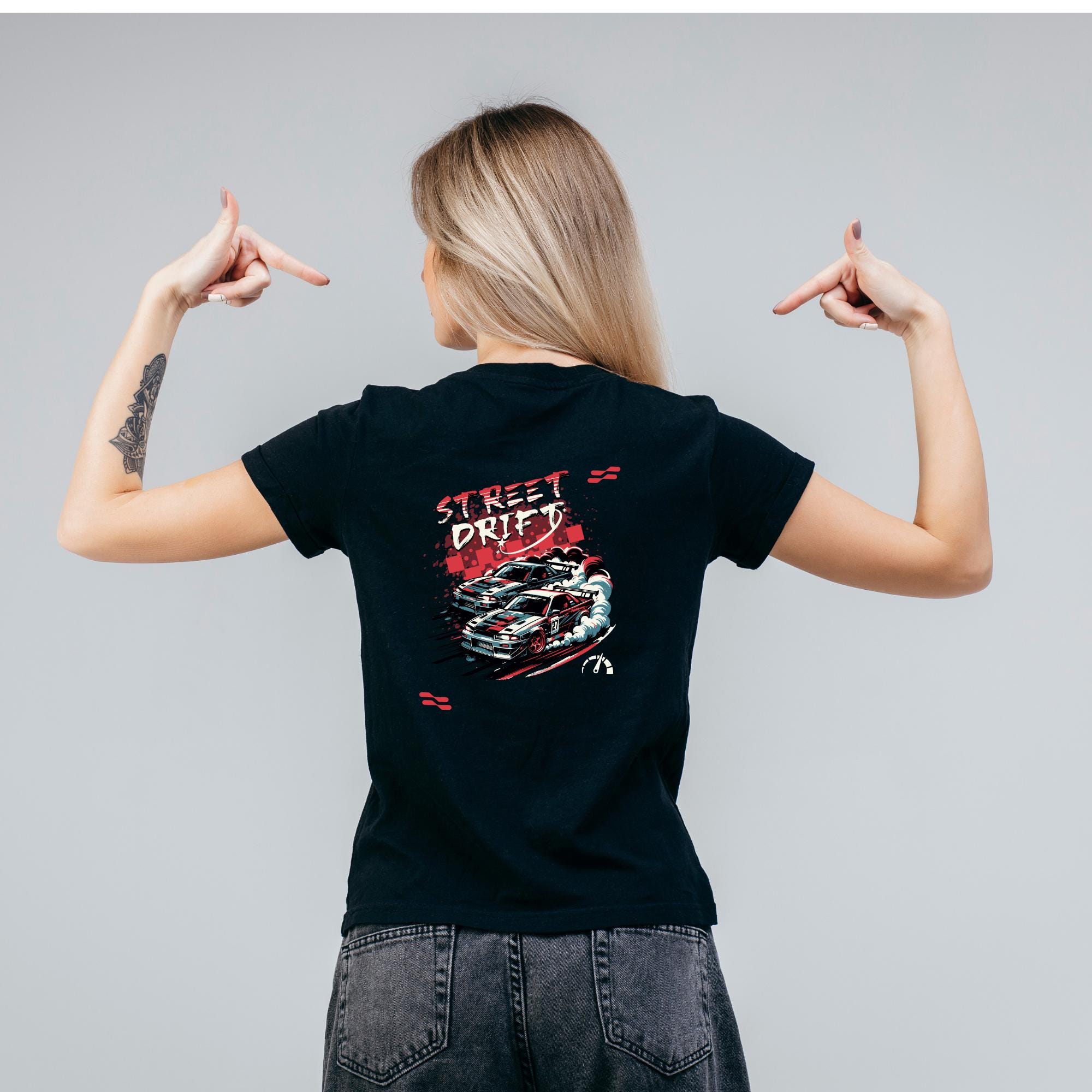 Street Drift Dynamic Racing T-shirt - Drifting Competition Graphic Tee ...