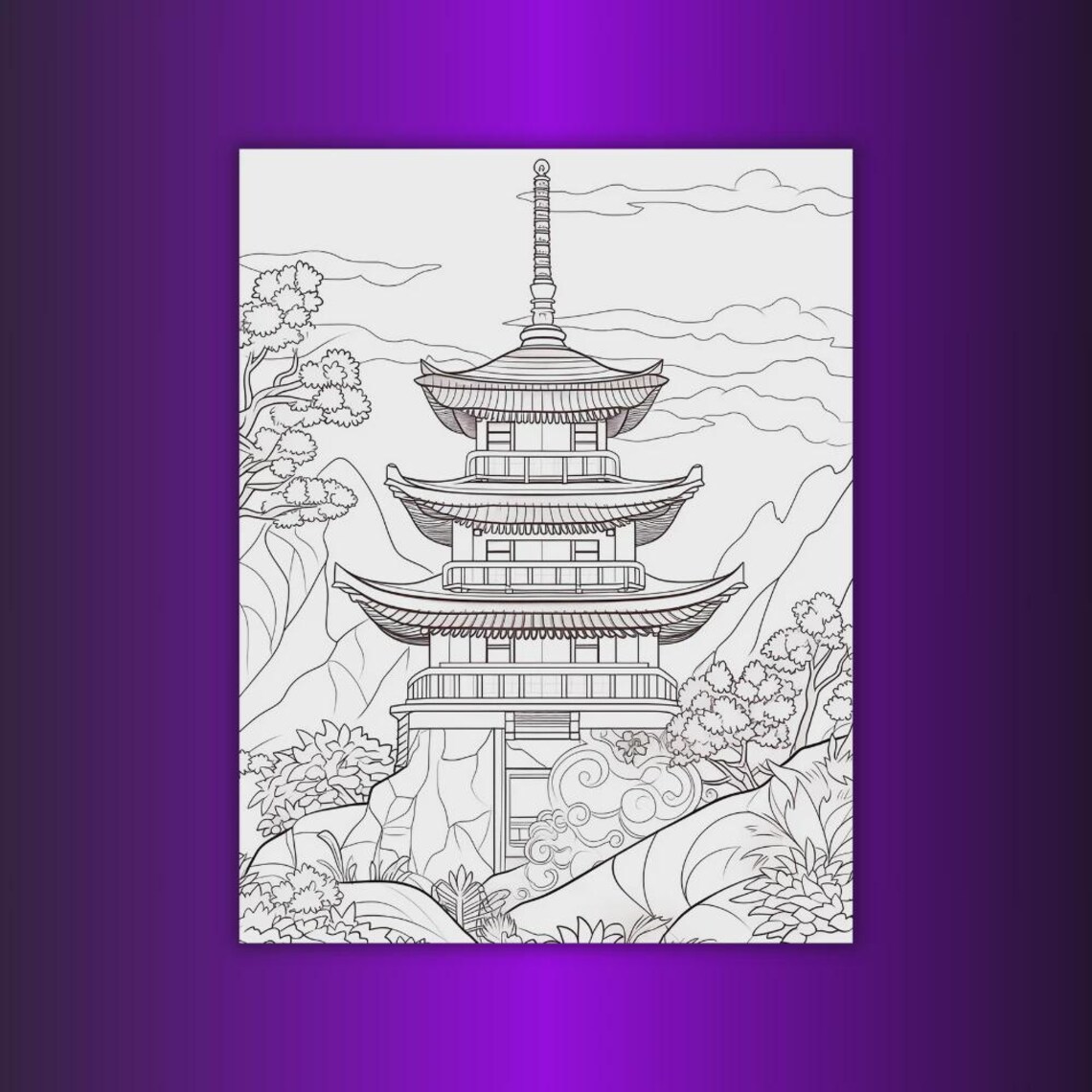 Chinese Architecture Coloring Book | 165 Pages (PDF Format) - Etsy