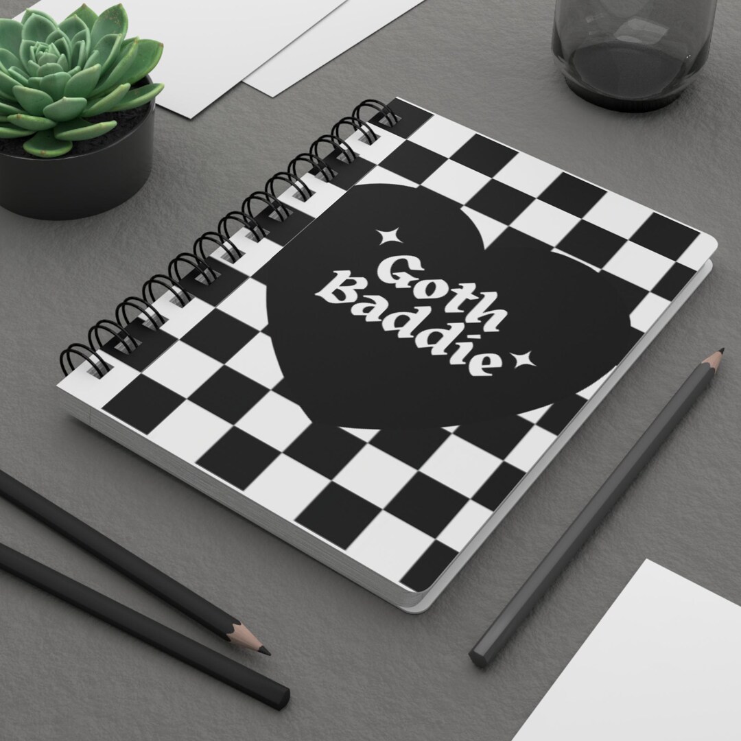 Goth Baddie Spiral Bound Journal - Chic Notebook for Creatives, Ideal ...