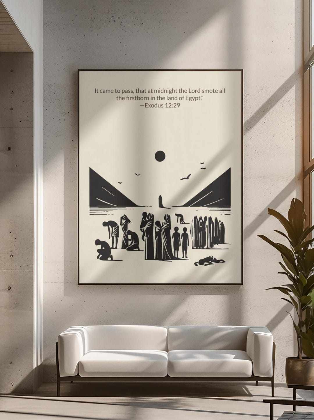The Plagues of Egypt Line Art Print: Minimalist Christian Wall Decor ...