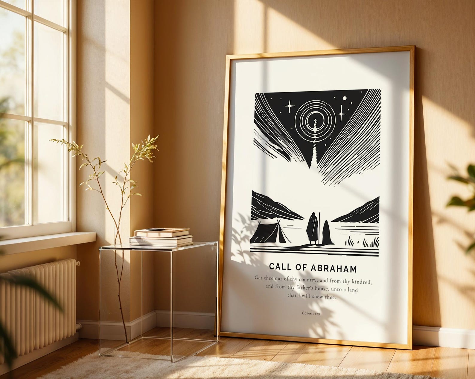 Call of Abraham Scripture Print: Minimalist Christian Art (digital ...