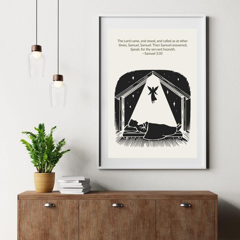 The Call of Samuel – 1 Samuel 3:10 | Bible Verse Wall Art, Christian ...