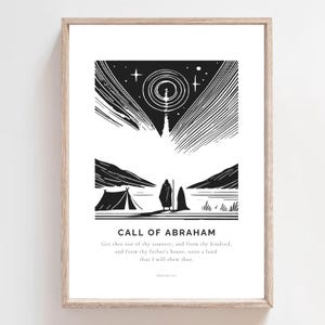 Call of Abraham Scripture Print: Minimalist Christian Art (digital ...
