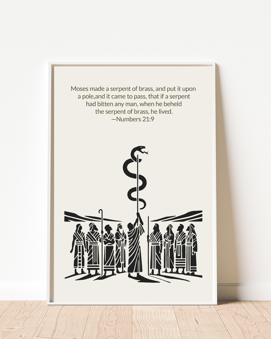 The Bronze Serpent – Numbers 21:9 | Bible Verse Wall Art, Christian ...
