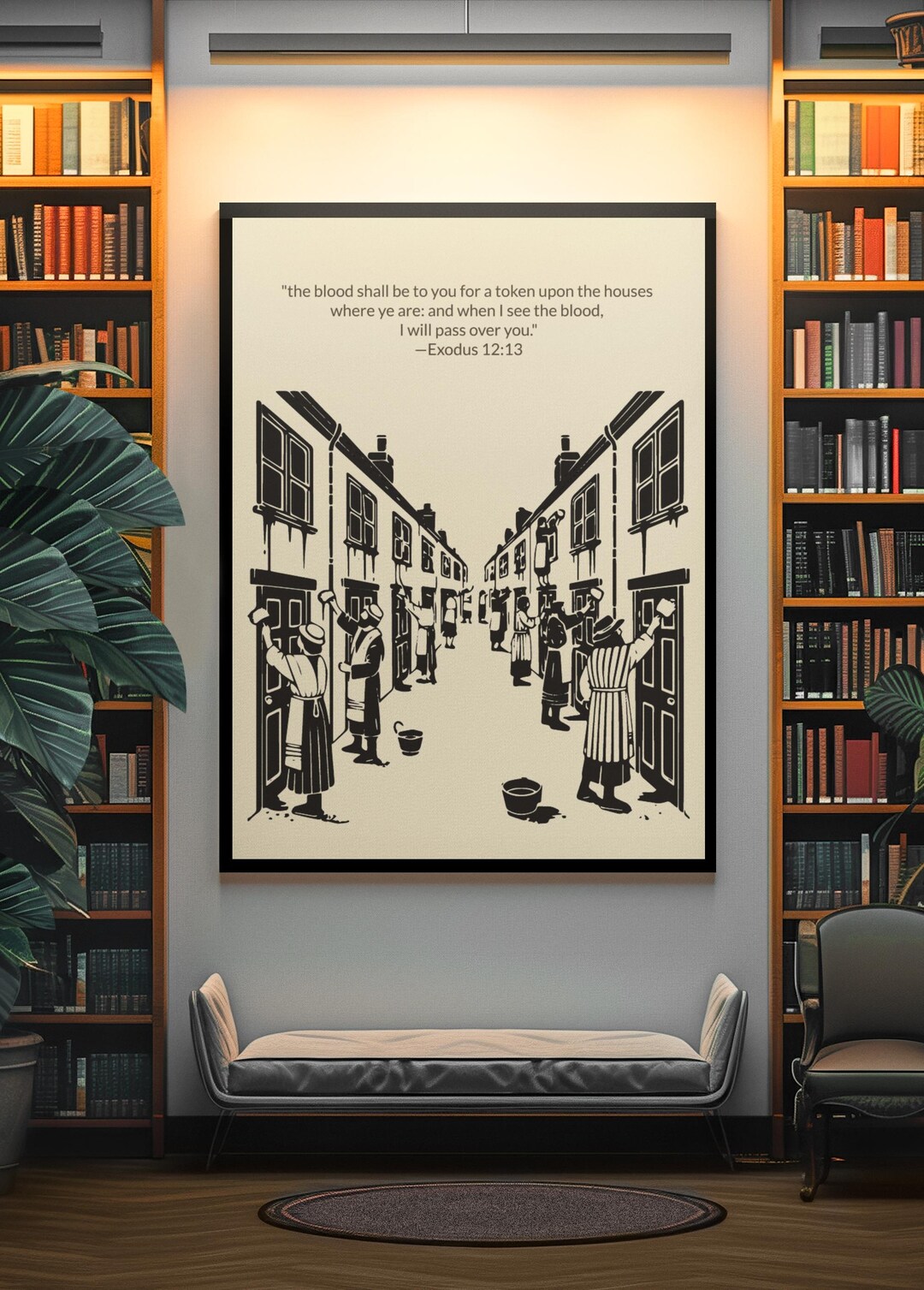 The Passover – Bible-themed Christian Line Art, Minimalist Digital ...