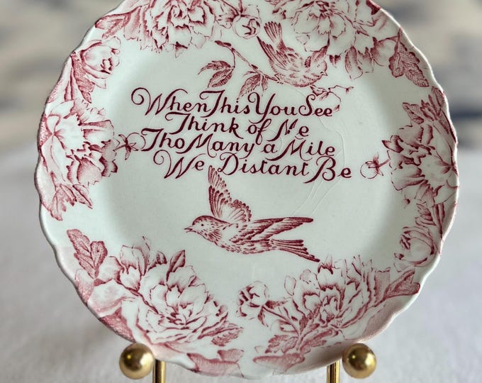 Vintage Crownford China Co. Pink & White Staffordshire England Wall ...
