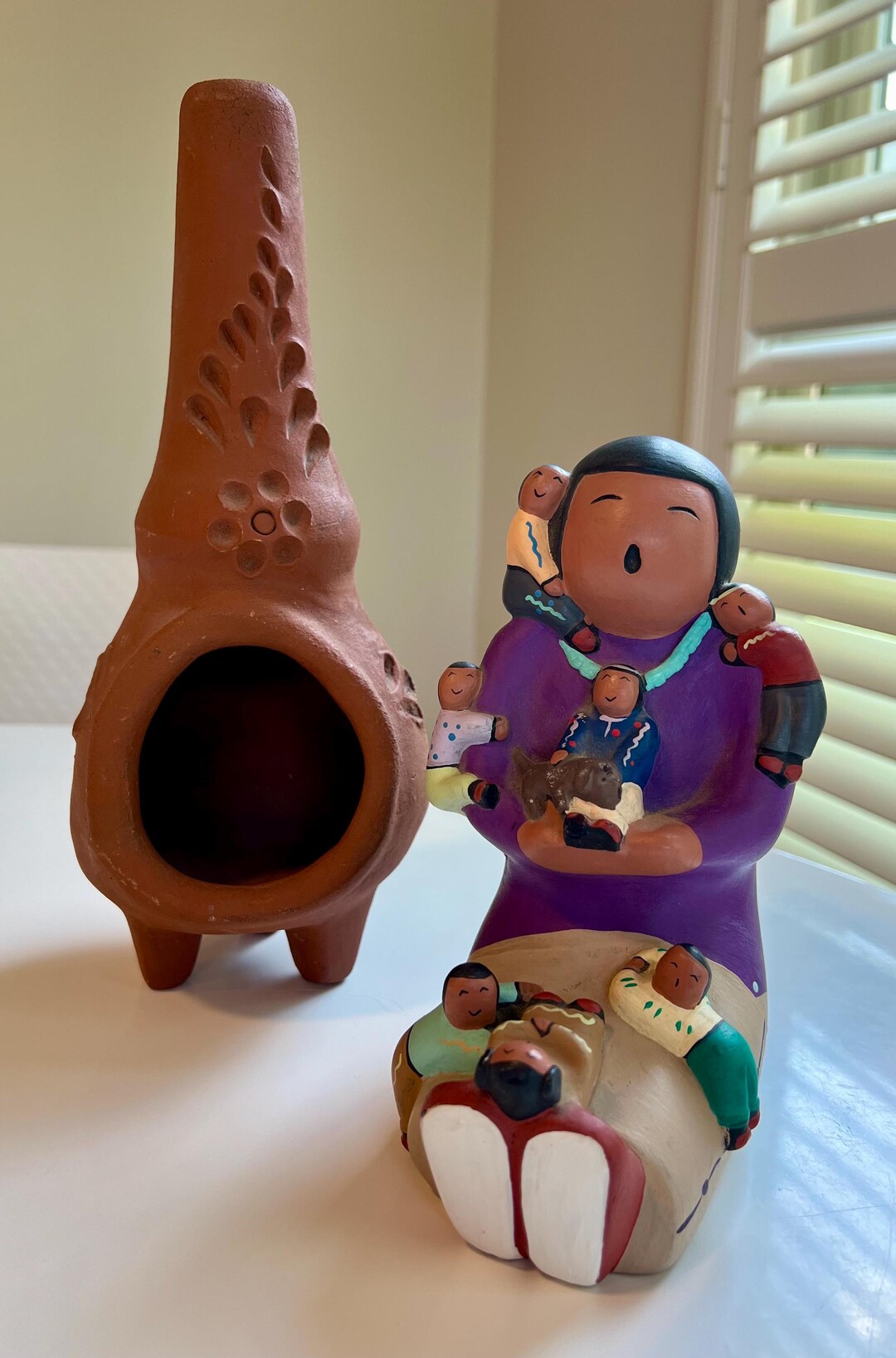 Miniature Terracotta Chiminea: Vintage Mexican Fireplace Decor ...