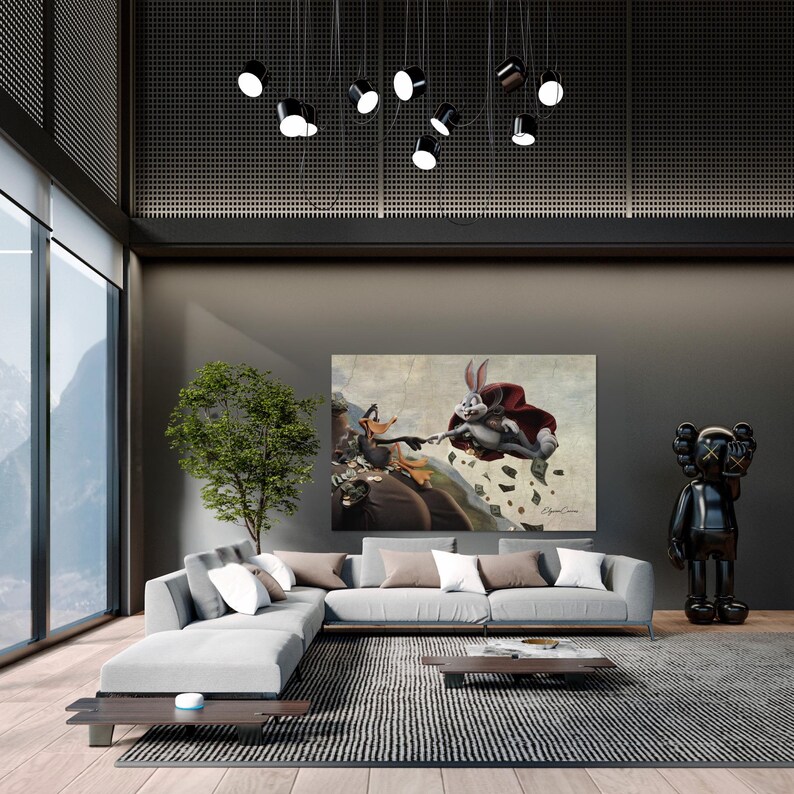 Creation of Money Poster – Bugs Bunny & Daffy Duck Wall Art | Funny ...