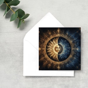 Sun and Moon - Greeting Cards - Etsy