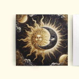Sun and Moon - Greeting Cards - Etsy