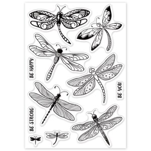 Dragonfly Stamps - Silicone Cling Stamp - Texture Embossing Stamp - Etsy