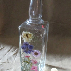 Floral Bottles, Large 17oz Corked Bottle Glass Bottles With Epoxy ...