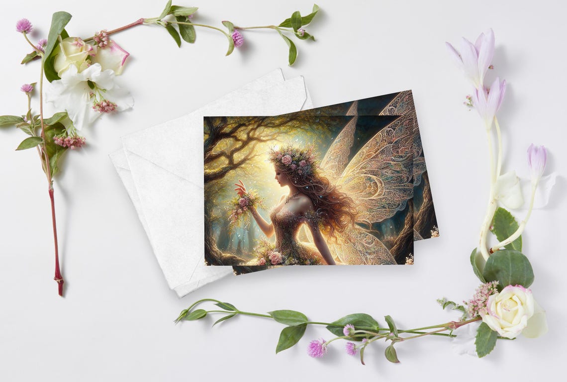 Fairy Greeting Cards, Large and Small Notecards, Birthday, Invitations ...