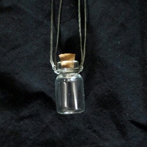 Tiny Jar Necklace With Cork - Etsy
