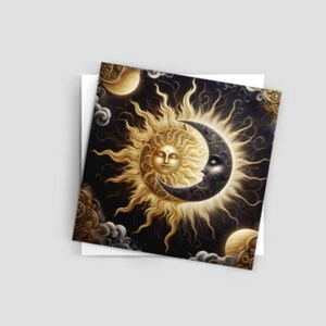 Sun and Moon - Greeting Cards - Etsy
